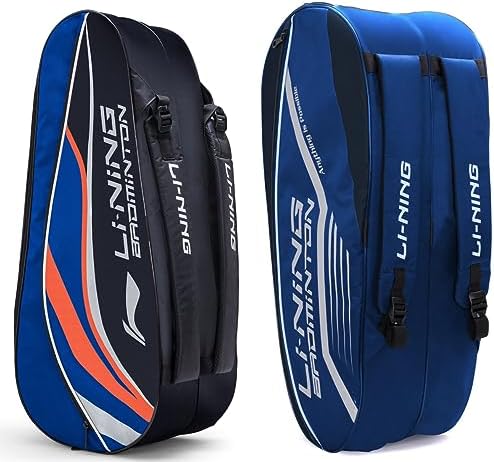 Buy Li-Ning Hot Shot Triple Zipper Polyester Badminton Kit Bag (Royal ...