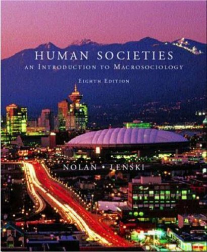 Human Societies: An Introduction to Macrosociology: Nolan, Patrick ...