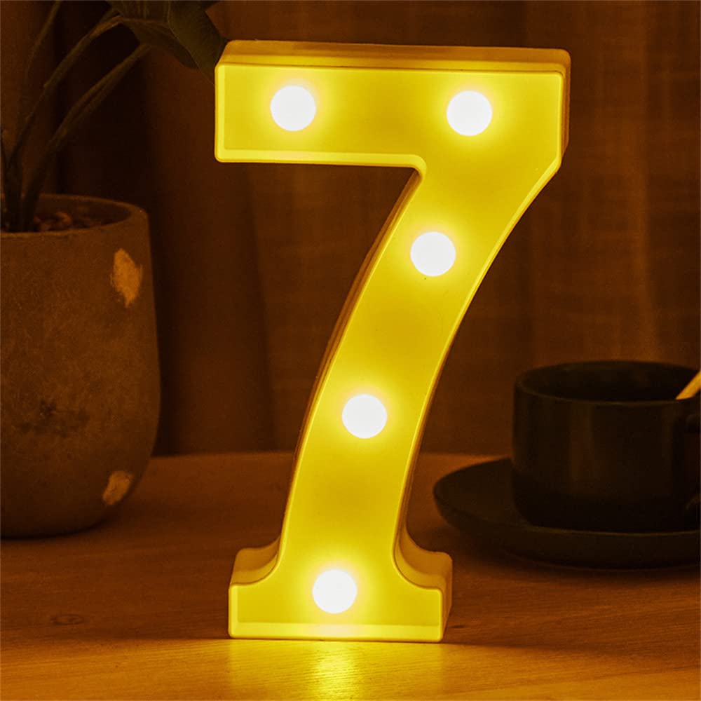 LED Alphabet And Numbers Light Sign Decorations, Lamp for Home Birthday ...