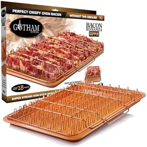 Amazon.com: Gotham Steel Bacon Bonanza Large Baking Pan with Rack for ...