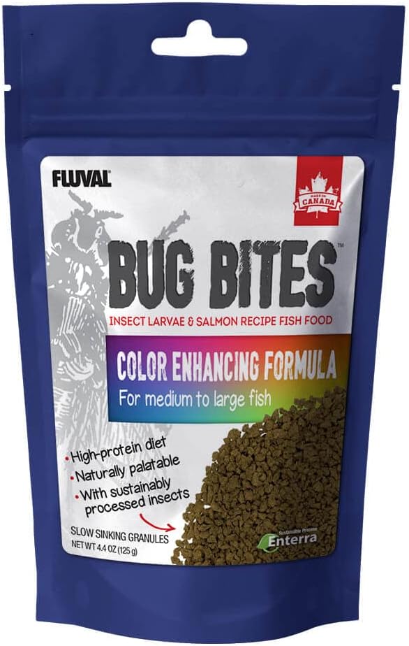 Amazon.com: Fluval Bug Bites Cichlid Fish Food, Granules for Medium to ...