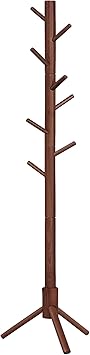 Amazon.com: VASAGLE Solid Wood Coat Rack, Free Standing Tree-Shaped ...