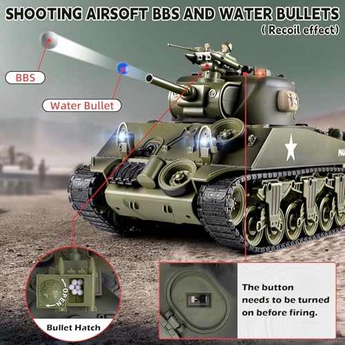1/18 RC Tank, Sherman M4A3 Remote Control Tank - Scale Model Kits ...