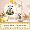 Amazon.com: HZYC Panda Christmas Tree Ornaments, Handmade Glass Blown ...