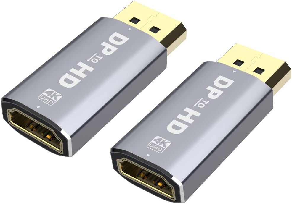 TEKERA Displayport to HDMI Adapter 2 Pack, 4K 30hz, 1080P, Unidirection ...