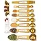 Amazon.com: White and Gold Measuring Spoons with Leveler - Featuring ...
