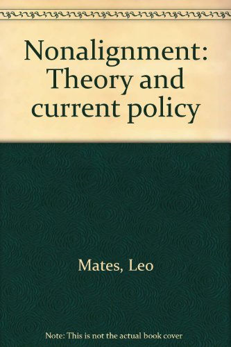 Nonalignment: Theory and current policy : Amazon.es: Libros