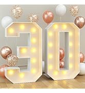 Amazon.com : 4ft Marquee Light up Numbers 60 Mosaic Numbers Frame for ...
