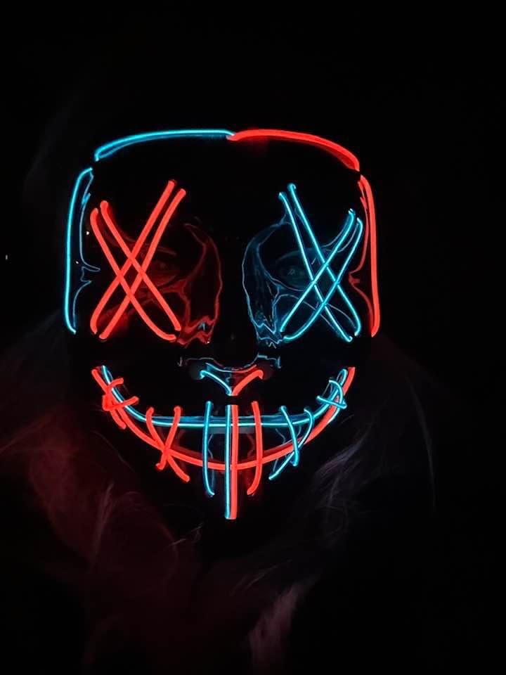 Amazon.com: BESTVIVE Halloween LED Purge Mask, 2 Pack Scary Masks, Glow ...