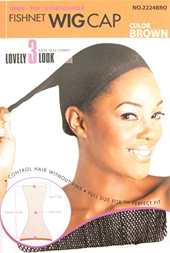 Amazon.com : Magic Collection Open Top Fishnet Wig Cap #2224 Brown 12 ...