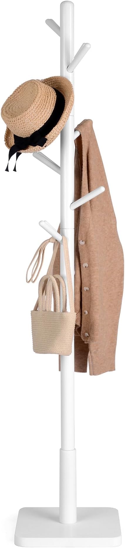 SoBuy® White Modern Clothes Rail Stand Rack with Two Storage Shelves ...