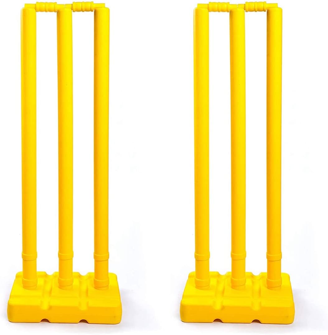Buy Pro 20 Hard Plastic Cricket Wicket Set 6 Wickets + 4 Bails + 2 Base ...