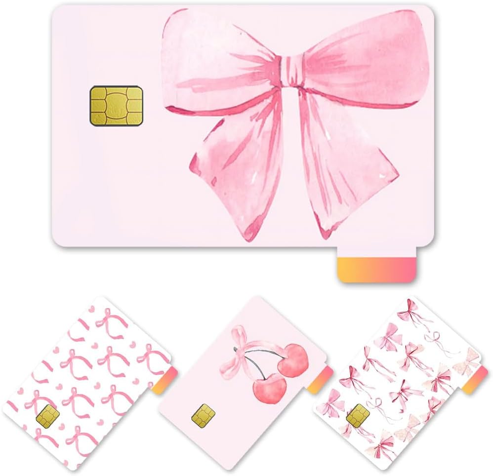 Amazon.com: VAkadamy 4pcs Credit Card Skin Stickers - 4 Pcs Print Debit ...