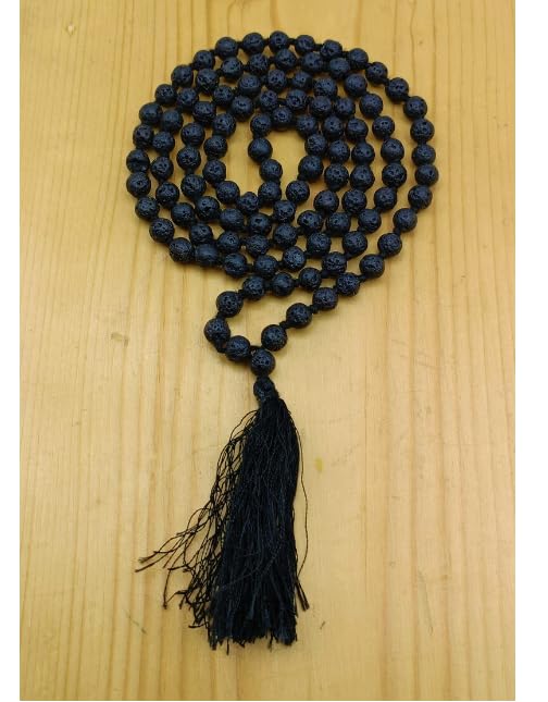 Cuonna Gems Gallery Lava Stone Mala 6Mm Original लावा माला ओरिजिनल ...
