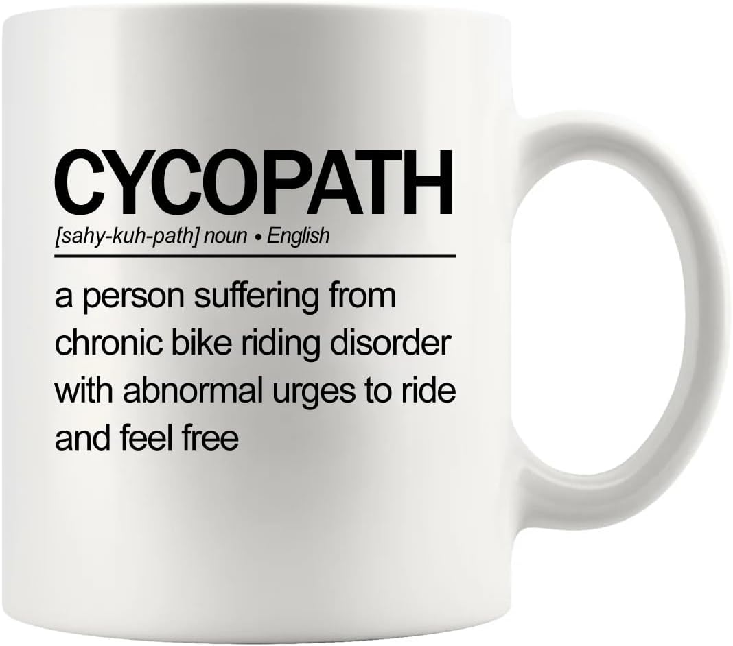 Amazon.com: Cycopath Definition Mug Bikers Gift Biker Dad Mom Brother ...