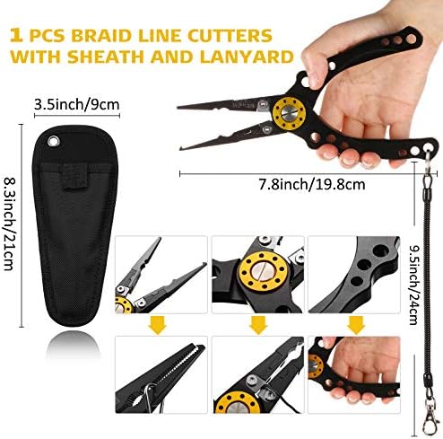 Fly Fishing Tools Set Fishing Gear Kit Include 1 Fishing Plier with ...