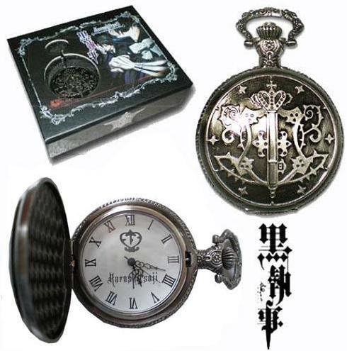Kuroshitsuji Black Butler Sebastian Anime Pocket Watch Taschenuhr ...