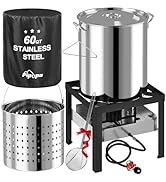 Amazon.com: 50QT Stainless Steel Crawfish Boiler | Seafood Boiling Kit ...