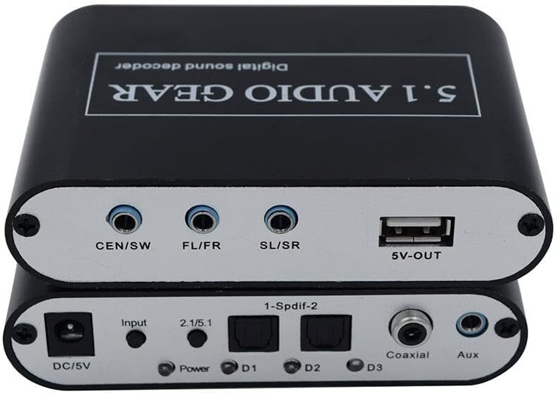 VOOCME 5.1 Channel HD Audio Rush, Digital Sound Decoder Converter ...