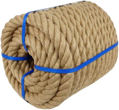 Amazon.com: 1-1/2 Inch Natural Jute Rope, 50 Feet Thick Hemp Rope, 4 ...
