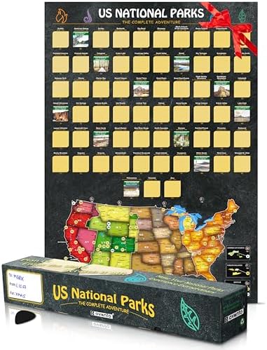Amazon.com : National Parks Scratch Off Map of United States Poster ...