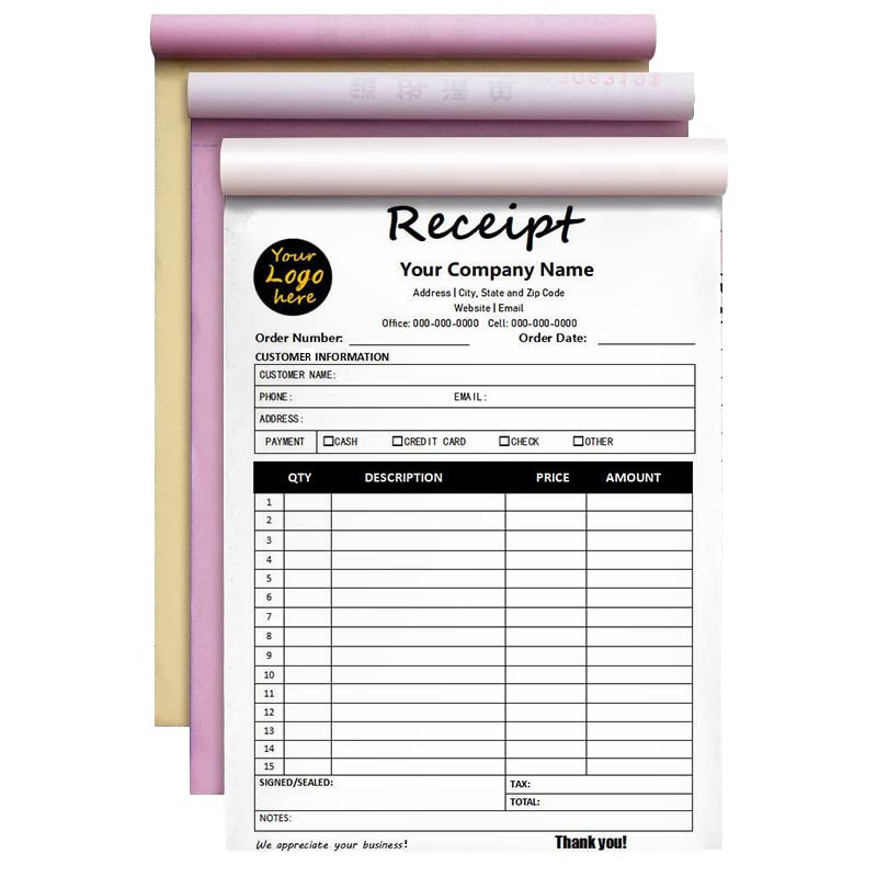 Receipt Books With Company Logo Quality Receipt Books Company Logo In