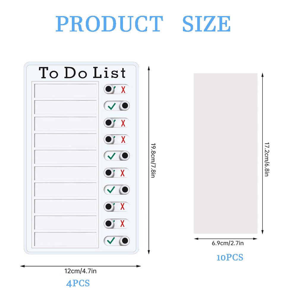 Snapklik.com : 4 PCS To Do List Checklis Boards Plastic RV Chore Chart ...