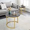 VOWNER Coffee Tables For Living Room-Small Round Coffee Table Set Of 2 ...