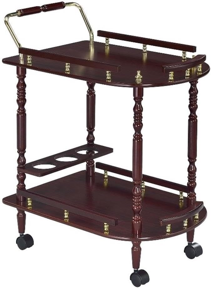 Amazon.com - Acme Cyrus Rectangular Glass Top Serving Cart with 2 ...