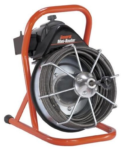 General Wire MR-D-O Mini-Rooter Unit with Open Drum and 75' x 1/2 ...