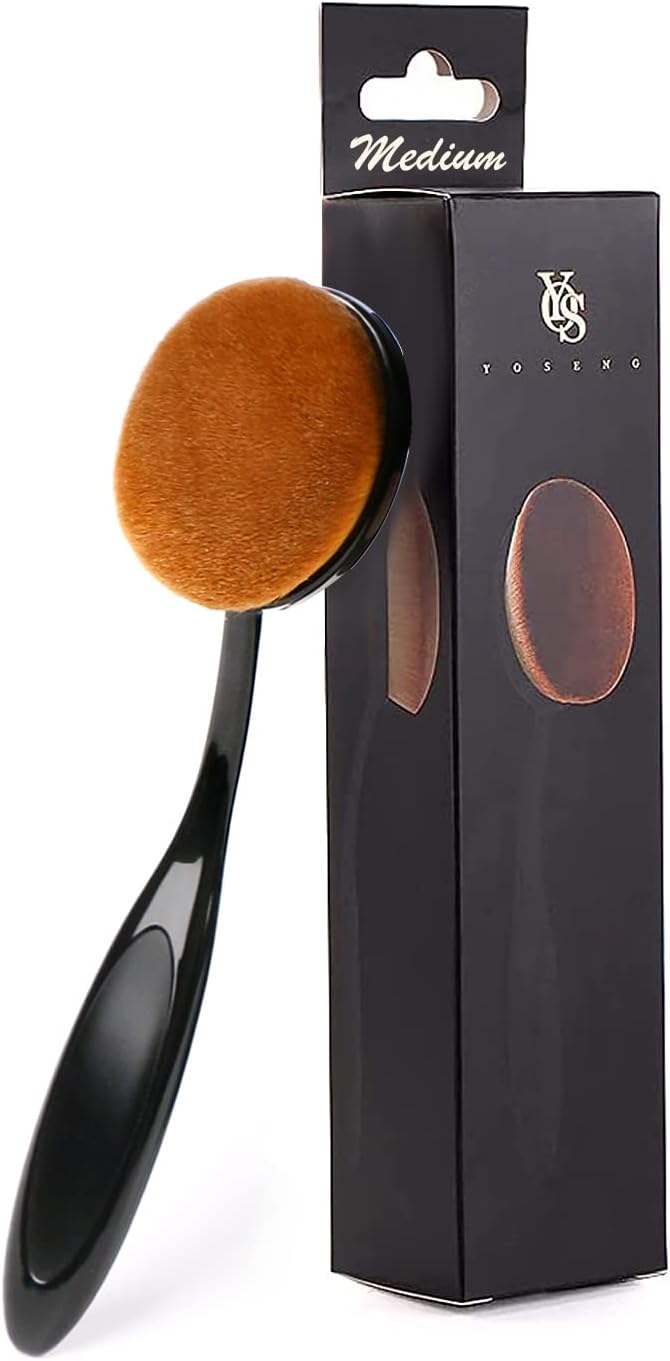Amazon.com: Large Rose Gold Foundation contour Round Toothbrush Dust ...