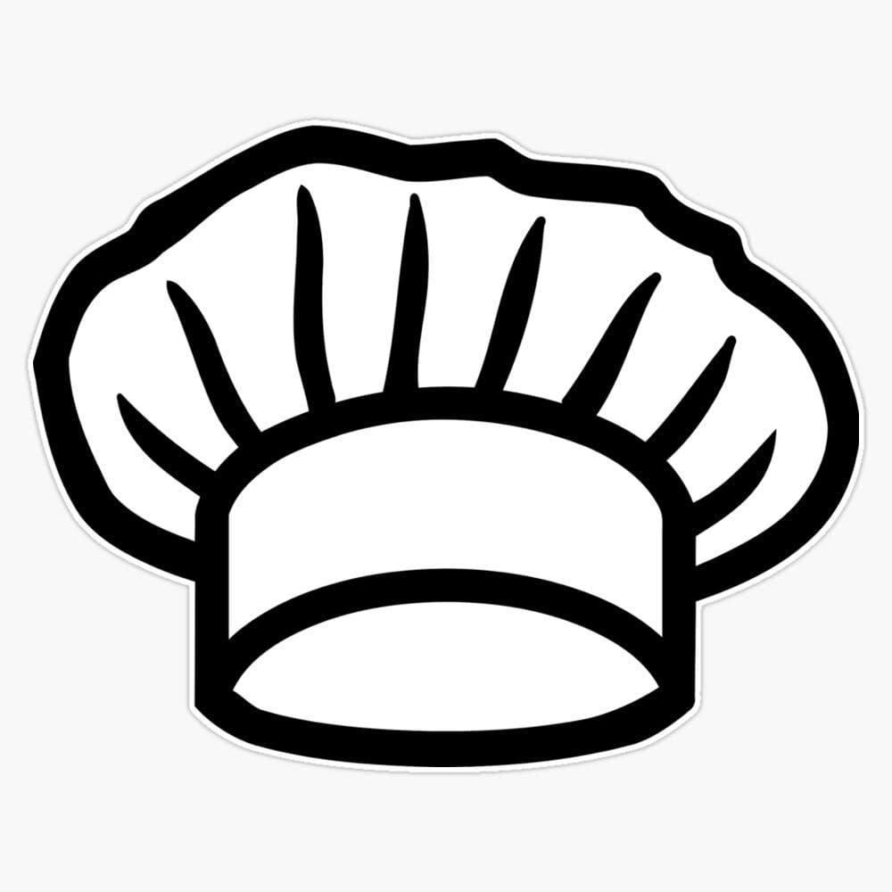 Amazon.com - Chef's Hat Sticker Vinyl Bumper Sticker Decal Waterproof 5"