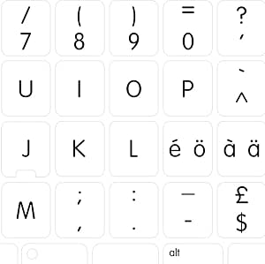 Amazon.com: MAC Swiss MULTILINGUAL Keyboard Decals White Background ...