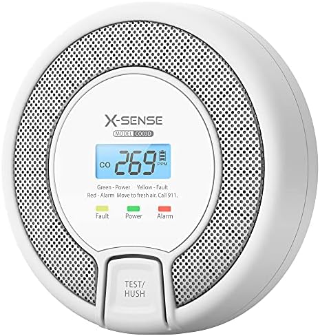 X-Sense Détecteur de Monoxyde de Carbone Autonome avec Affichage Numérique, Capteur Précis avec ...