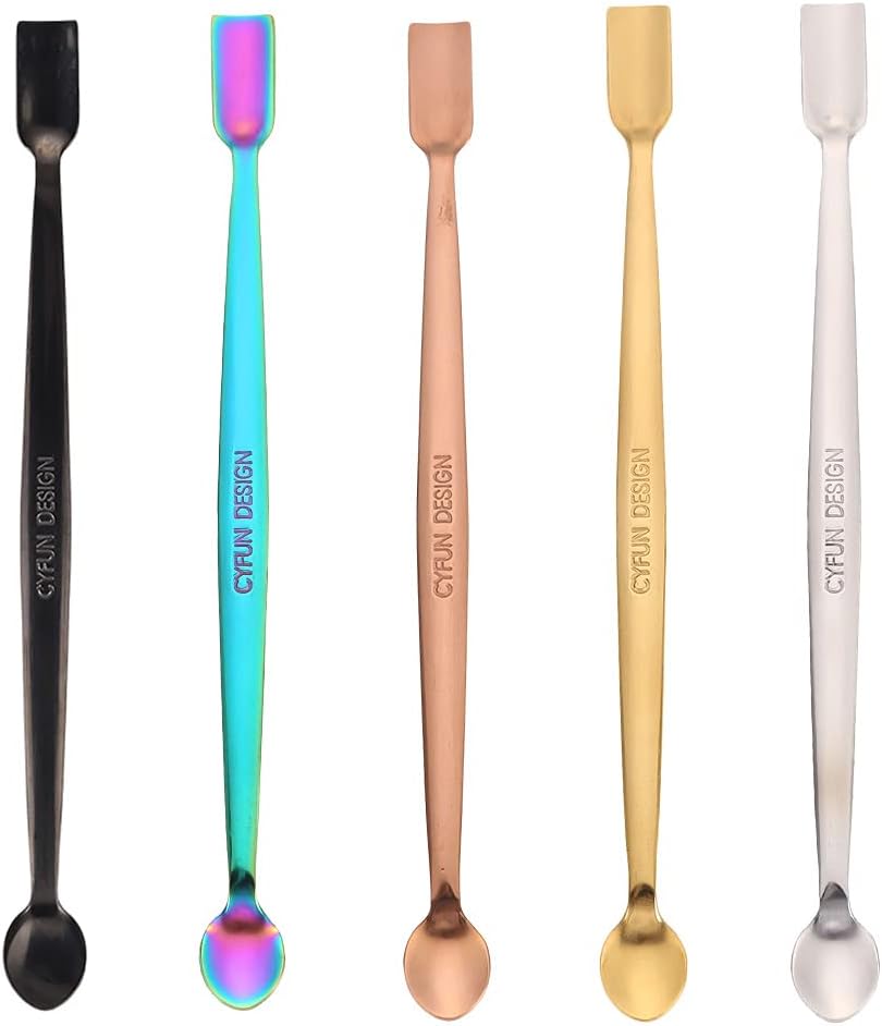 Amazon.com: CYFUN DESIGN 5 Colors 304 Stainless Steel Craft Spoons Set ...