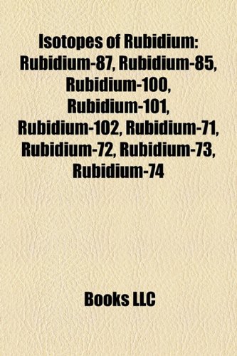 Isotopes of Rubidium: Rubidium-87, Rubidium-85, Rubidium-100, Rubidium ...