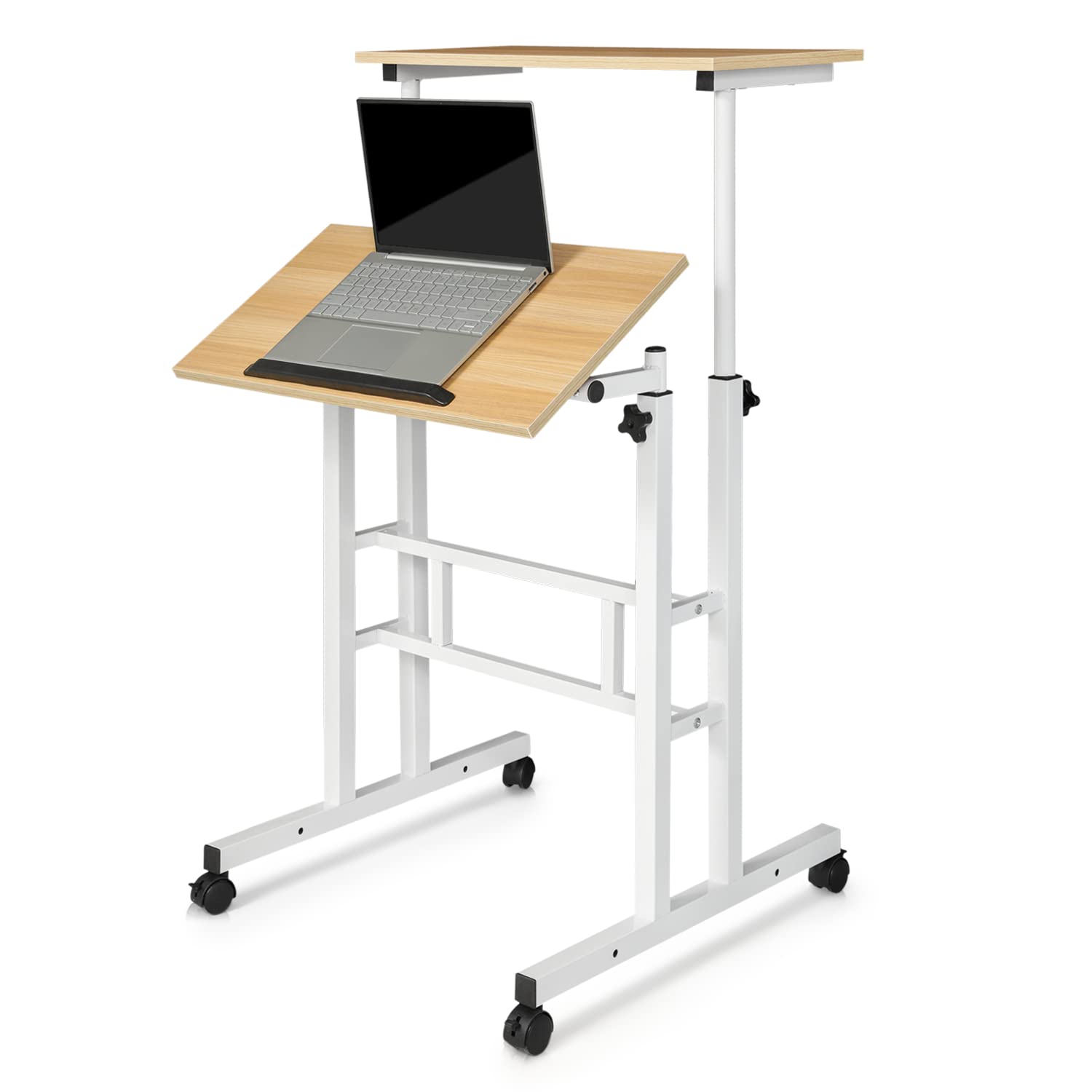 Amazon.com: Magshion Stand Up Desk with 2 Platforms Height Adjustable ...