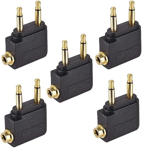 Amazon.com: Airplane Headphone Adapter,Dual Headphone Jack to 3.5mm ...
