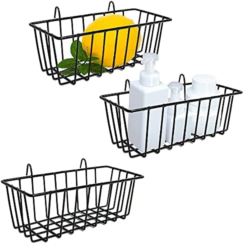 Amazon.com - Jnnzzggu 3 Pack Wire Baskets,Wall Grid Panel Hanging Wire ...