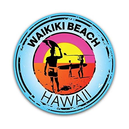 Amazon.com: Honolulu Hawaii Oahu Vinyl Sticker Decal Laptop Car Bumper ...
