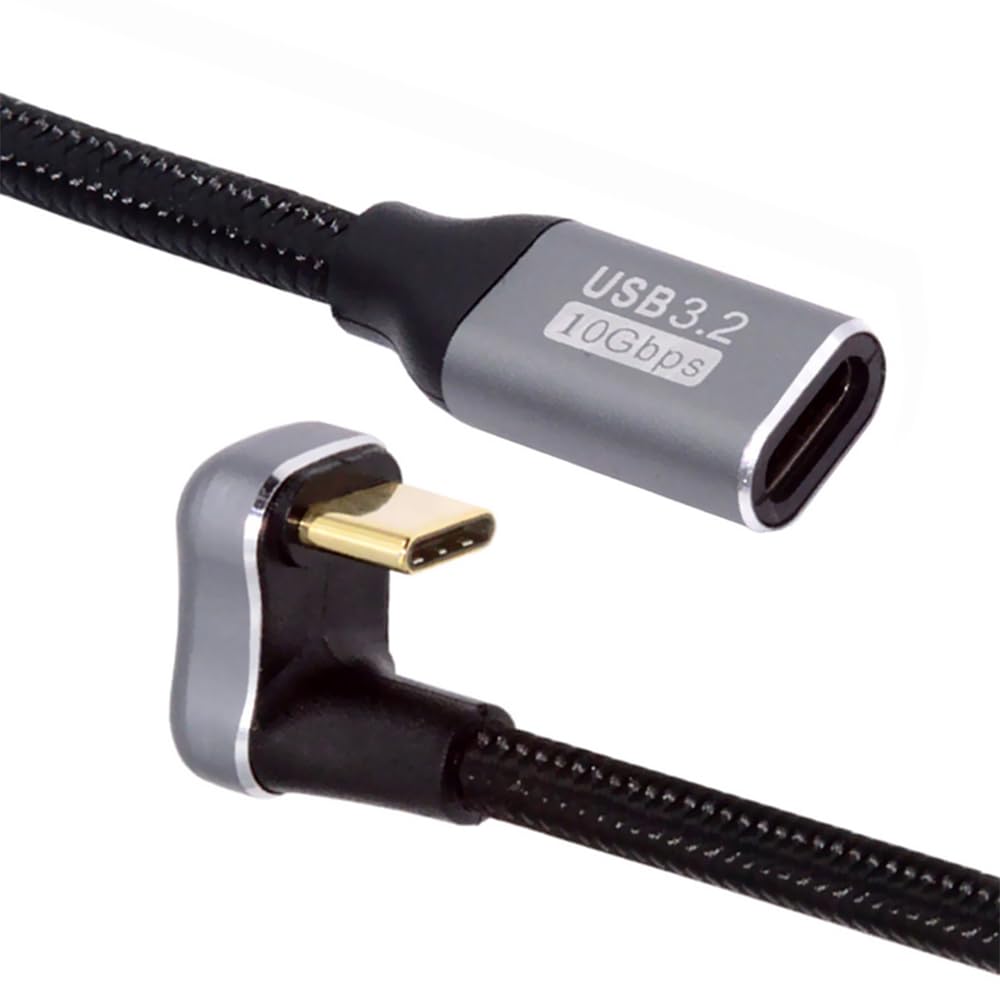 Amazon.co.jp: NFHK 反対 U シェイプ バック アングル USB-C USB 3.1 Type C オス - メス 延長 ...