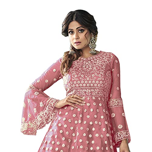 Buy Yami fashion Women's Net With Soft Silk Embroidery Work Semi ...