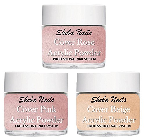 Amazon.com: SHEBA NAILS Cover Concealer Acrylic Powder Variety Kit ...