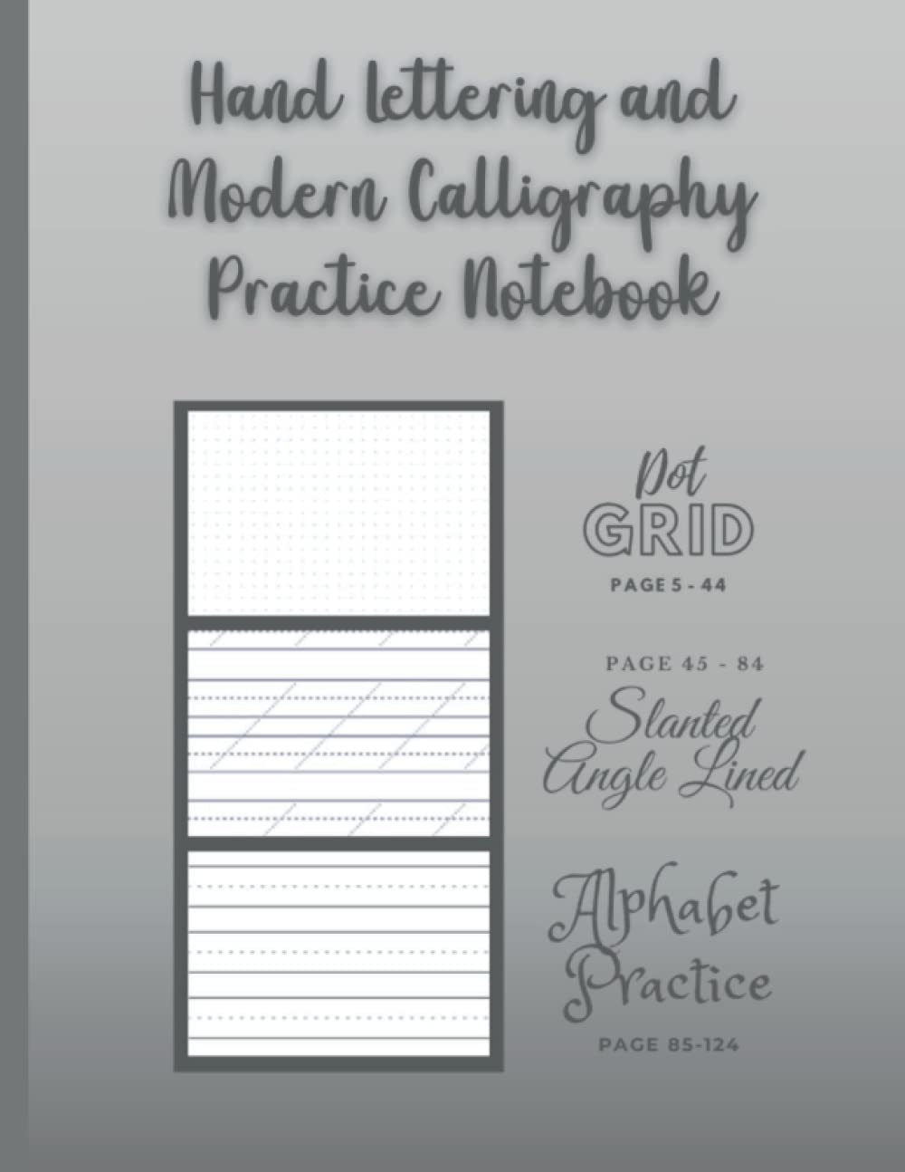 Buy Hand Lettering Book and Calligraphy Practice Book: 3 Types of ...