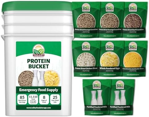 Amazon.com: Valley Food Storage Premium Protein Bucket | Freeze Dried ...