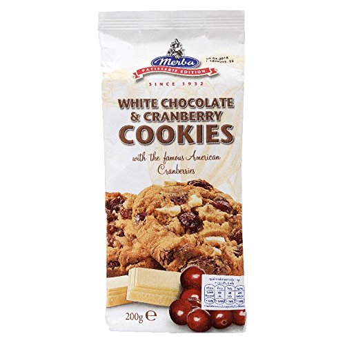 Amazon.com: Merba, White Chocolate & Cranberry Cookies, 200 g. [Pack of ...
