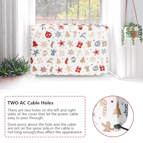 Snapklik.com : Indoor Air Conditioner Cover, Christmas Decor AC Covers ...