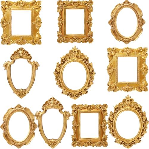 Amazon.com - Vicenpal 10 Pcs Mini Gold Picture Frames Vintage Resin ...