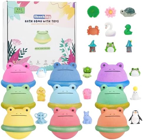 Amazon.com: SHUCHING 9 XXL Frog Bath Bombs for Girls& Boys, Bath Bombs ...