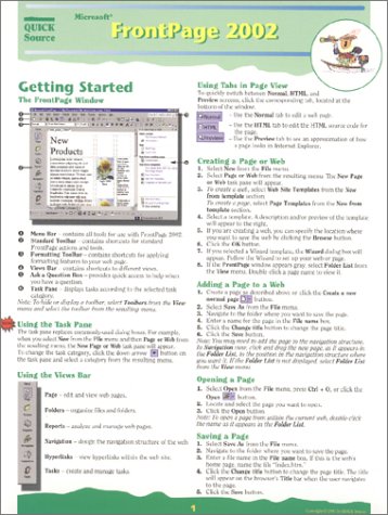 Microsoft FrontPage 2002 Quick Source Guide: Quick Source: 9781930674905: Amazon.com: Books